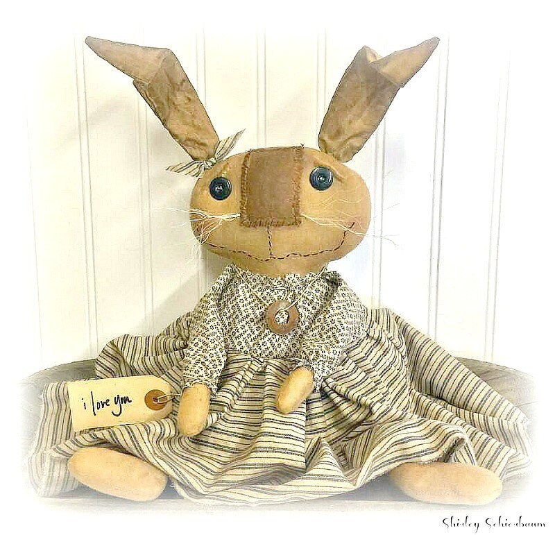 E Pattern, PDF Pattern, Digital Pattern, Bunny Pattern, Primitive Bunny ...