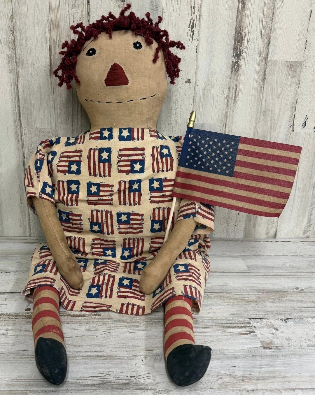 Primitive Raggedy Ann Doll, Raggedy Doll, Primitive Dolls, OOAK ...