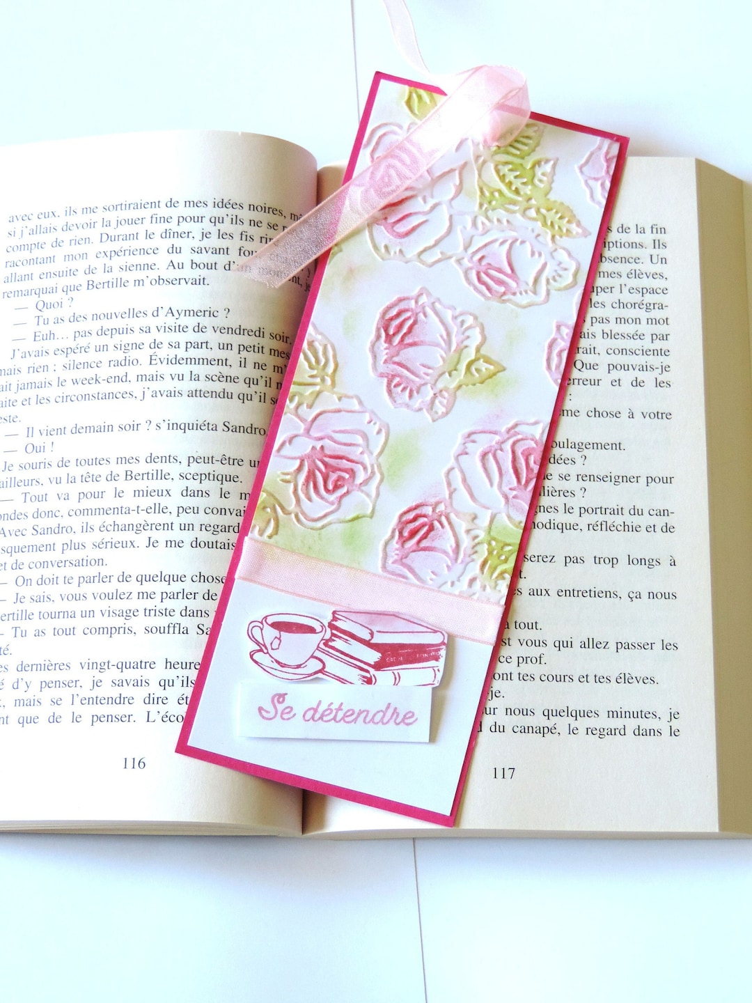 Bookmarks With Roses, Paper, Handmade - Etsy