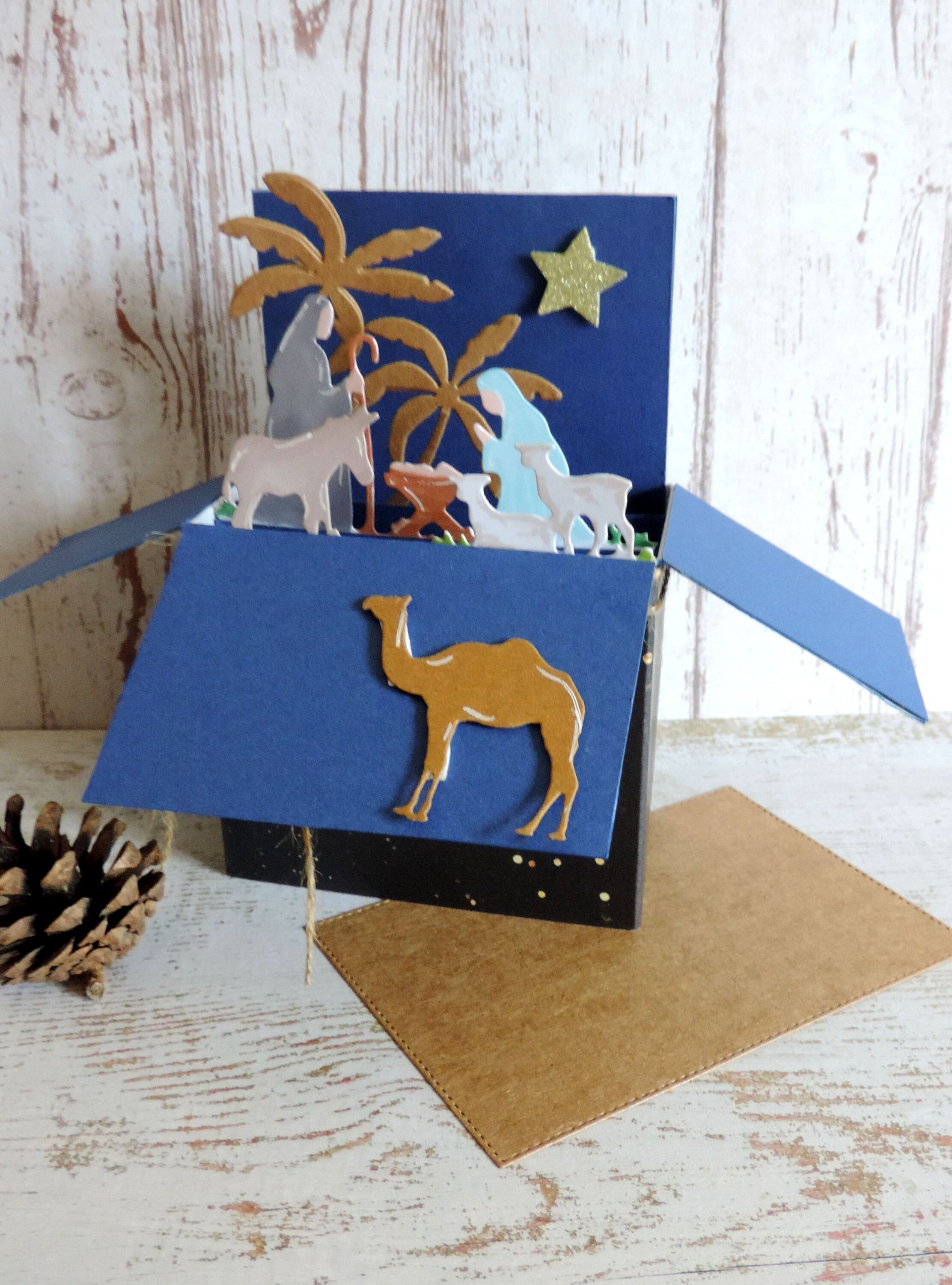 Christmas Crib Card Popup Christmas Card Handmade Nativity - Etsy