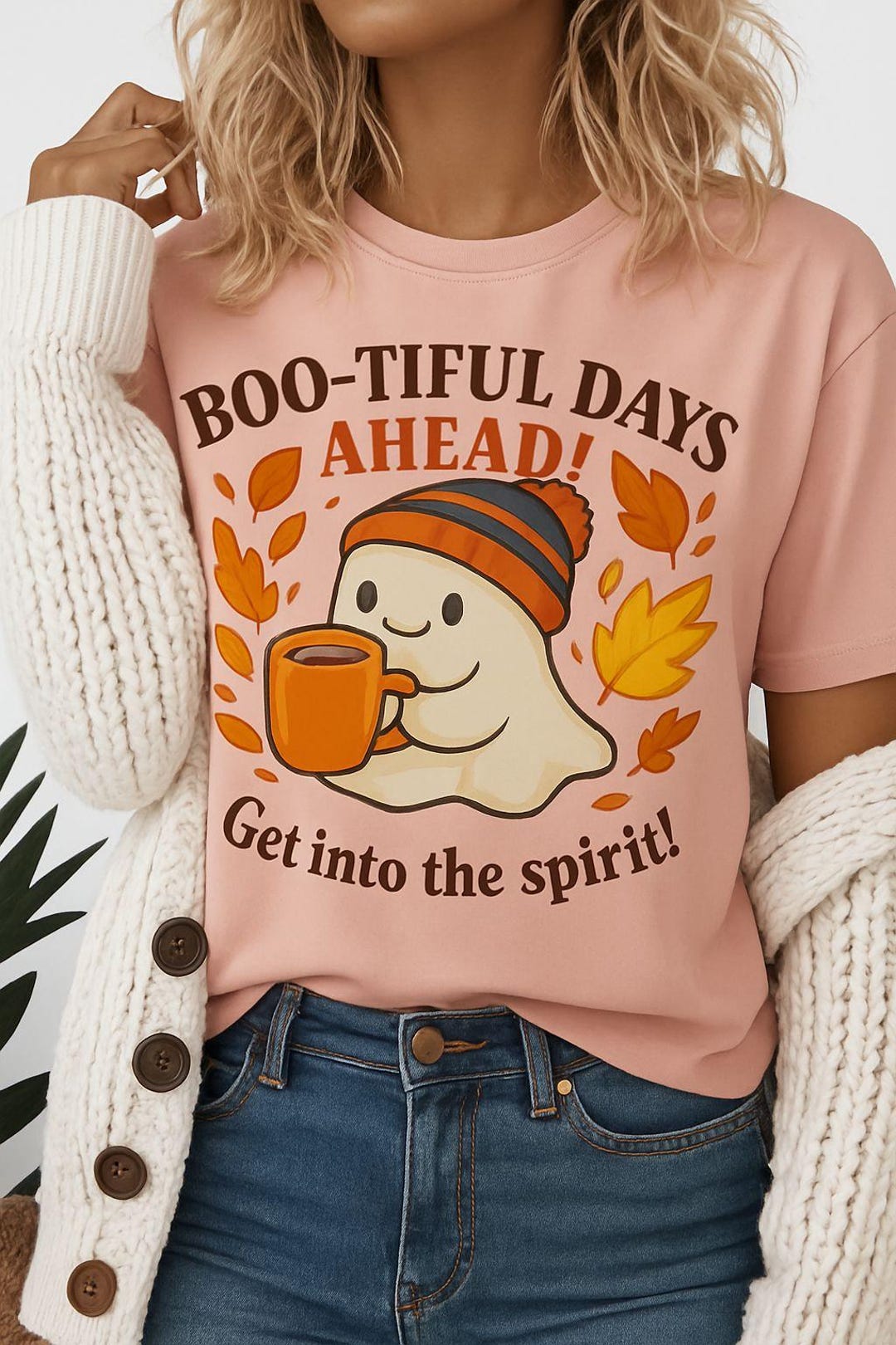 Boo-tiful Ghost Fall Printable: Halloween Decor (PNG Digital Download ...