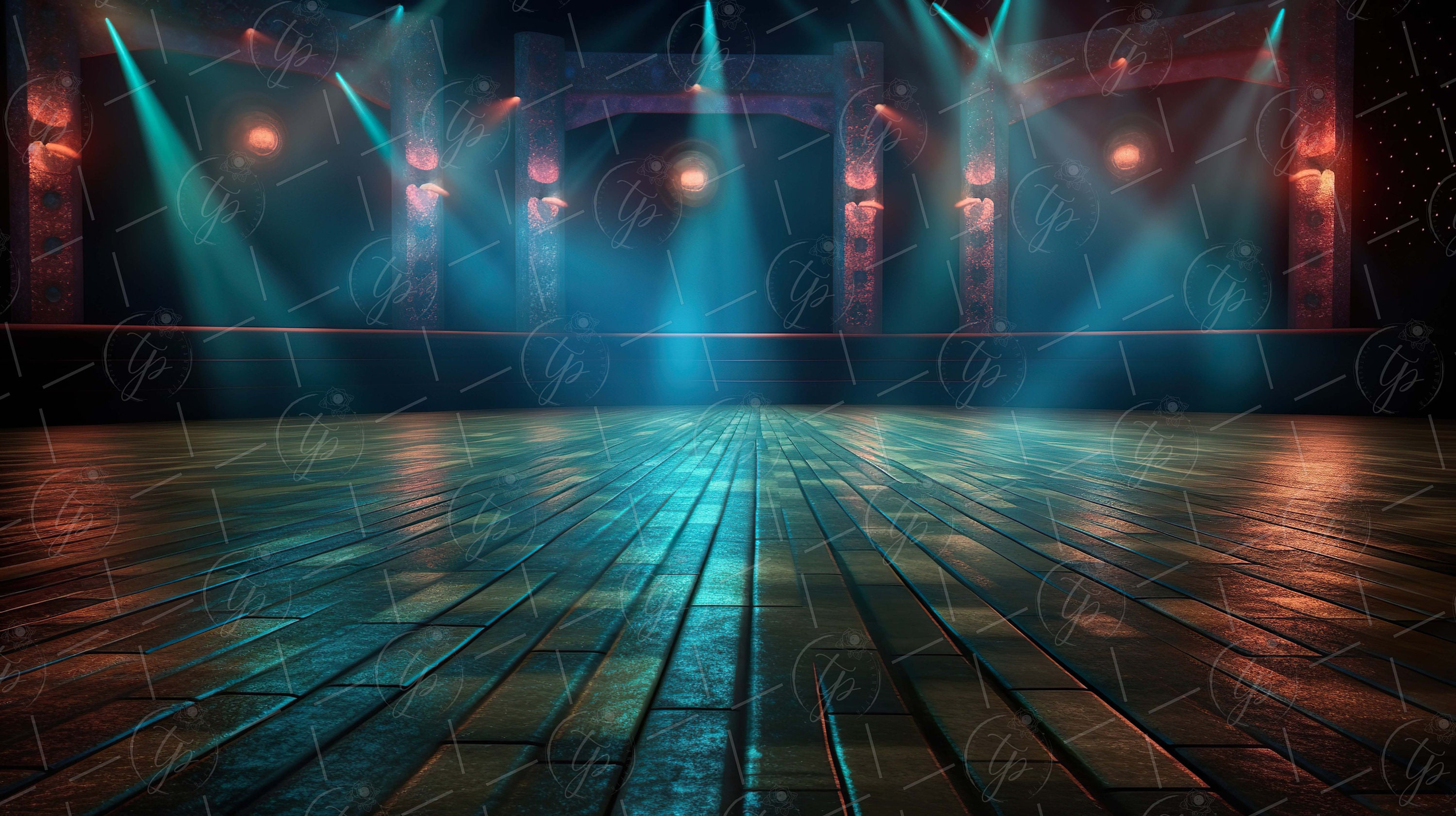 Dance Stage Background Dance Floor Background Disco Digital Backdrop ...