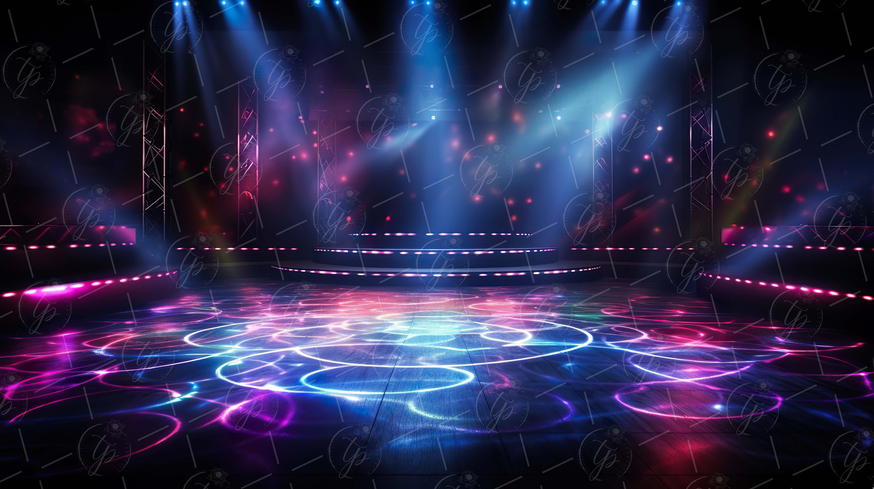 Dance Stage Background Dance Floor Background Disco Digital Backdrop ...