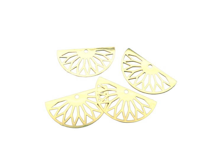 4 Filigree Stamps 19*11mm Gold Half Moon (WES18) - Etsy