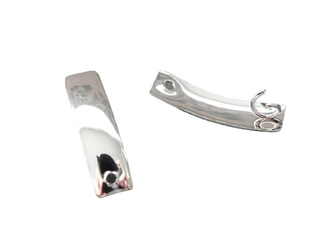 2 Curved Rectangle Connectors 236mm Silver 8SCA134 - Etsy