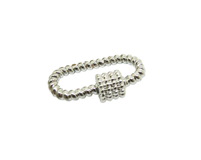 1 Twisted Oval Screw Clasp 29*18mm Platinum Silver (8SAP11) - Etsy