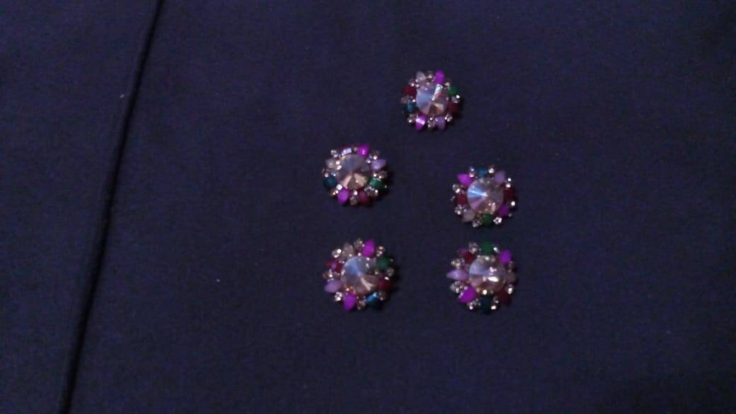 Indian Multicolar Button, Handcrafted,embellishment Button, Indian ...