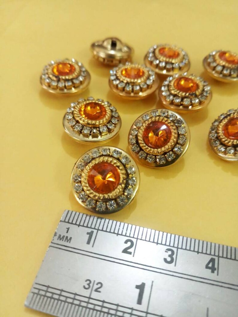 Indian Stone Button,golden Handcrafted Button,embellishment Button ...