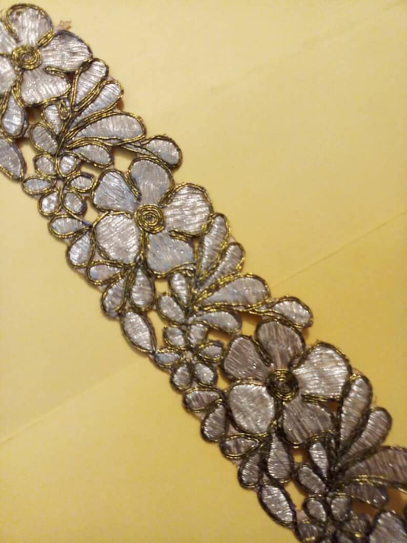 Golden Copper Floral Cutwork Lace,indian Fabric Lace for Wedding Dress ...