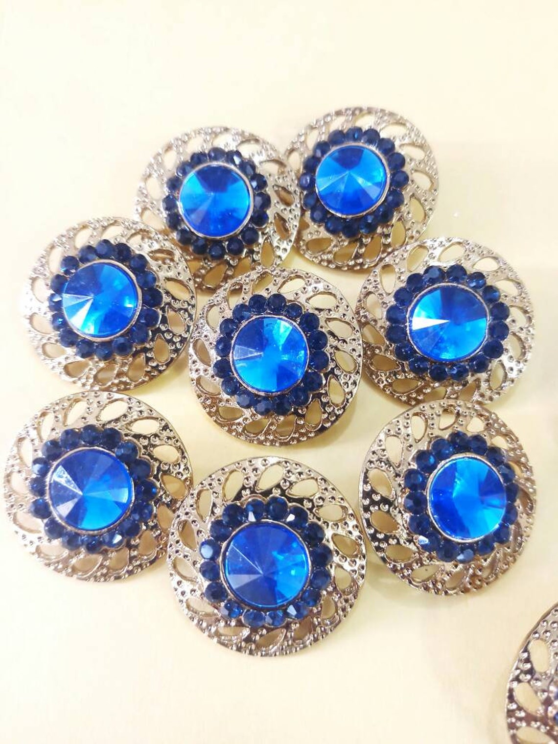 Indian Stone Button,golden Handcrafted Button,embellishment Button ...