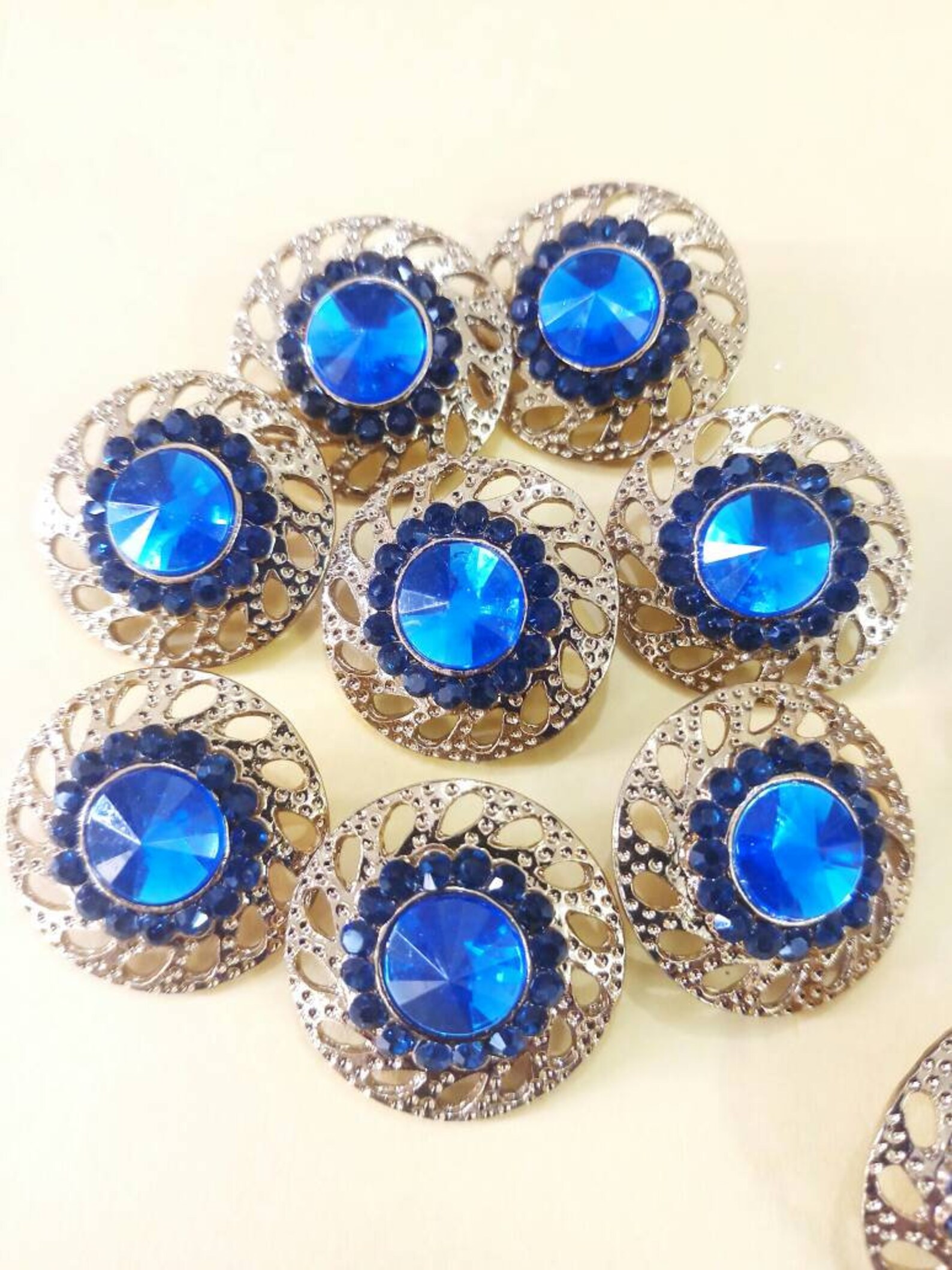 Indian Stone Button,golden Handcrafted Button,embellishment Button ...