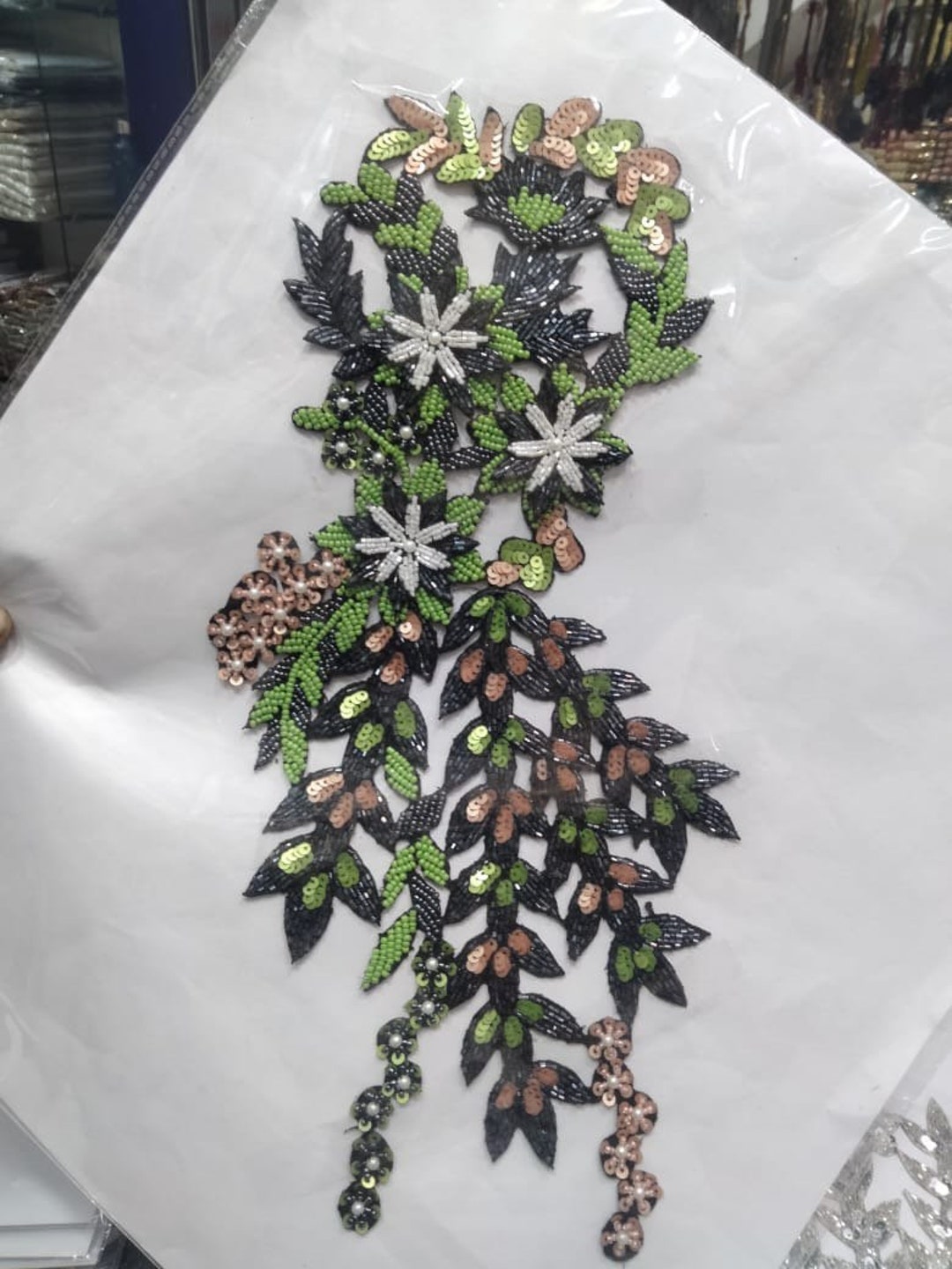 Indian Handmade Multicolour Floral Applique Design Applique Shirt ...