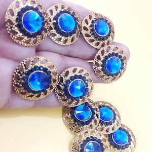 Indian Stone Button,golden Handcrafted Button,embellishment Button ...