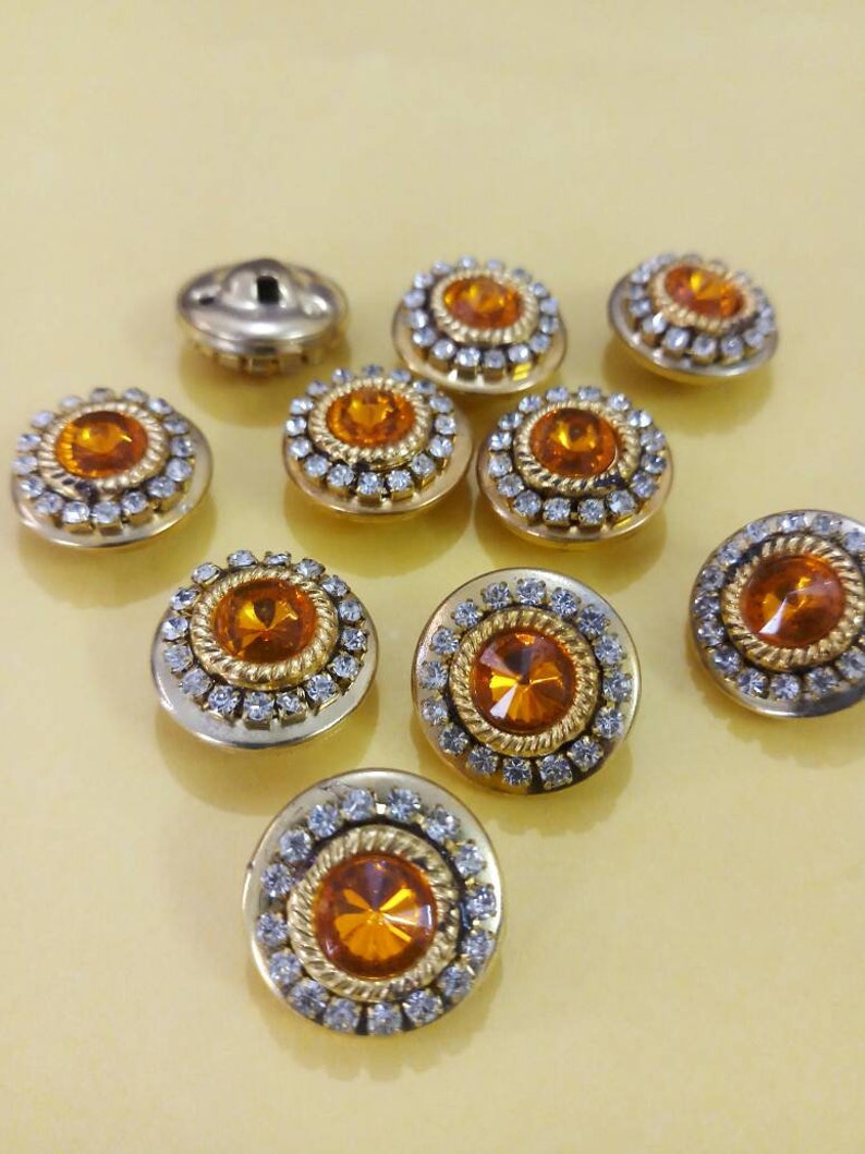 Indian Stone Button,golden Handcrafted Button,embellishment Button ...