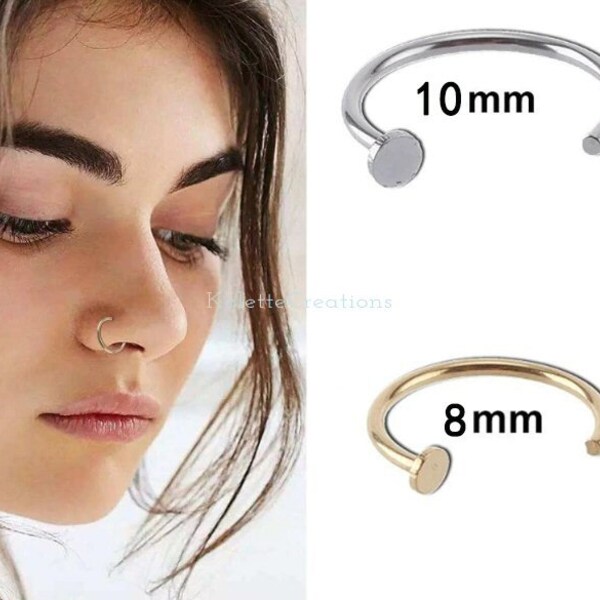 Thin Sexy Gold Septum Ring - Etsy