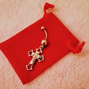 High Quality/belly Piercing/jesus Cross/religius/cross/piercing - Etsy ...