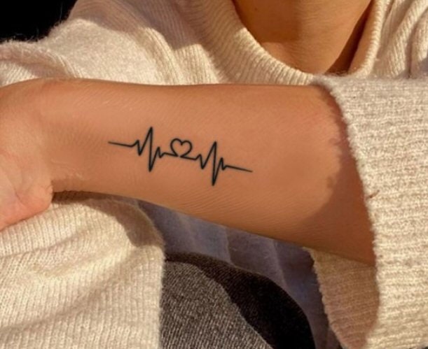 Heart Pulse Tattoo