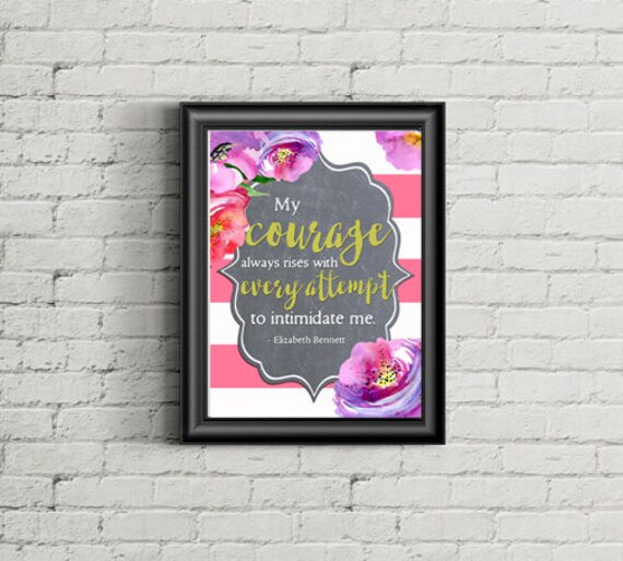 My Courage Always Rises... Instant Digital Download Quote Jane | Etsy