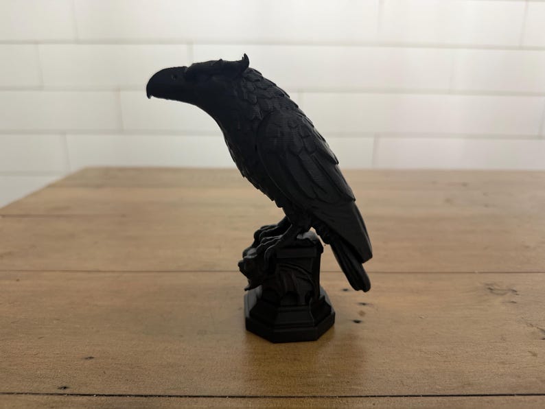 Black Raven Gargoyle Gothic Decor | Raven Statue | Dark Home Decor ...