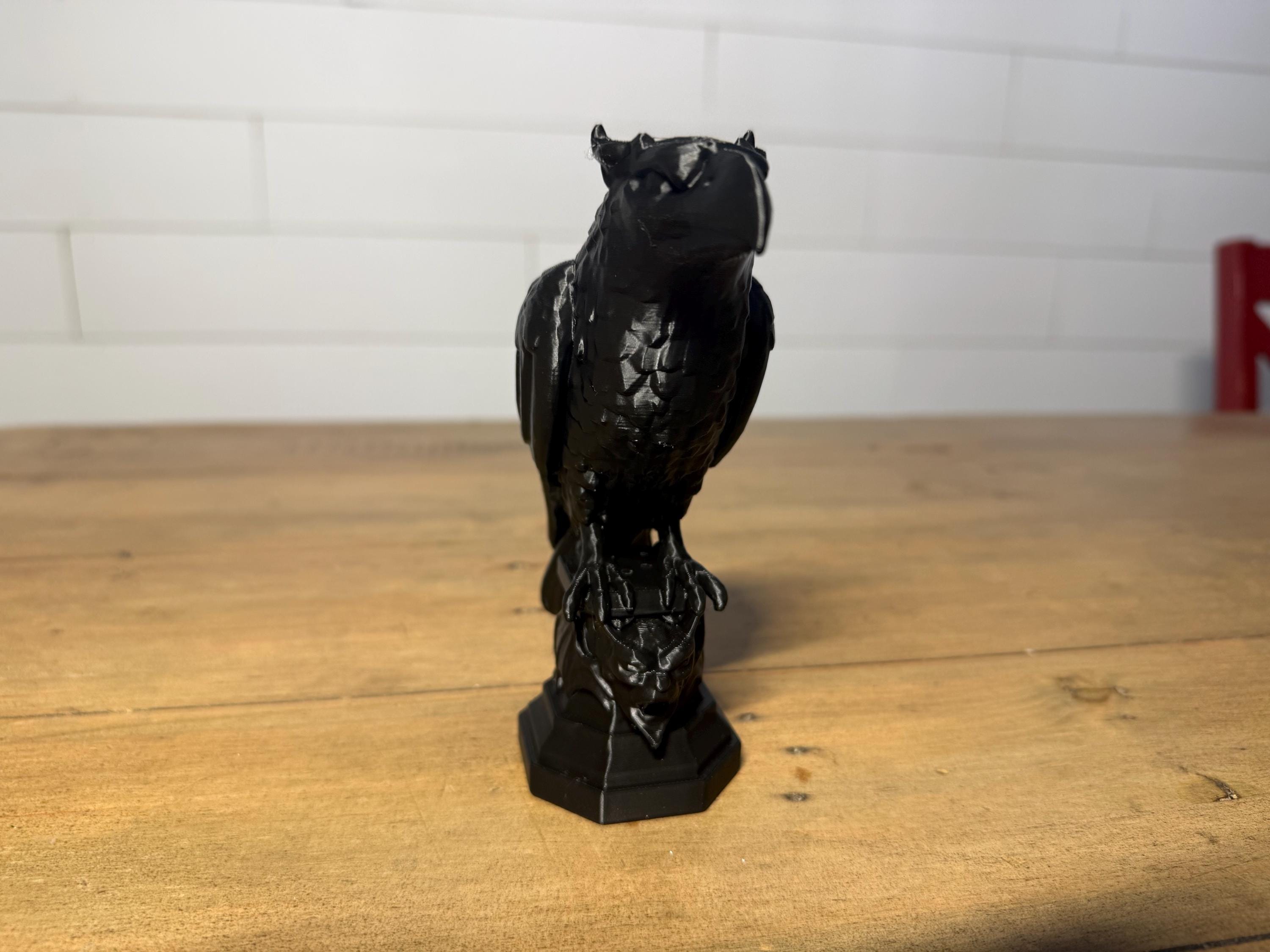 Black Raven Gargoyle Gothic Decor | Raven Statue | Dark Home Decor ...