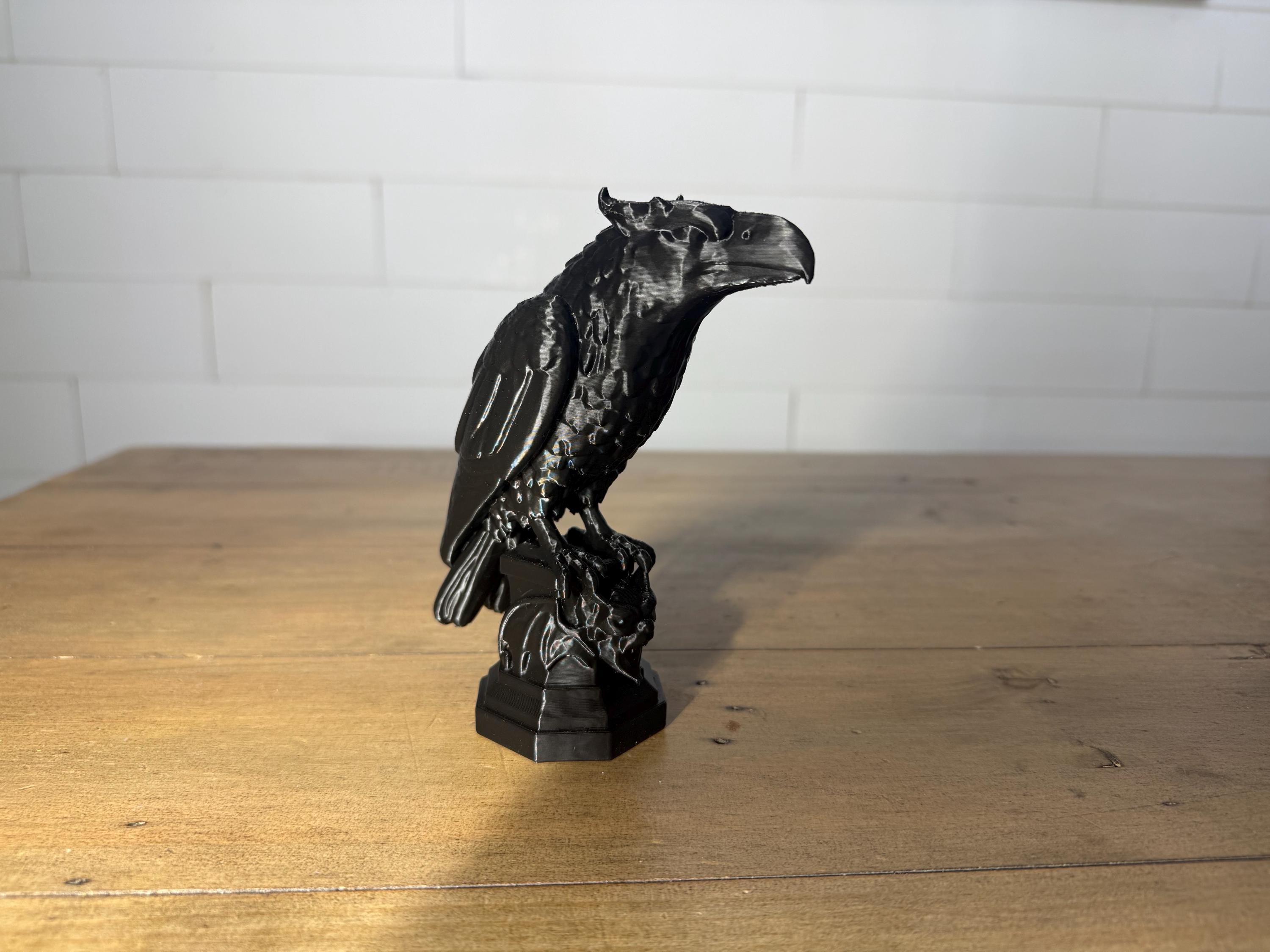 Black Raven Gargoyle Gothic Decor | Raven Statue | Dark Home Decor ...