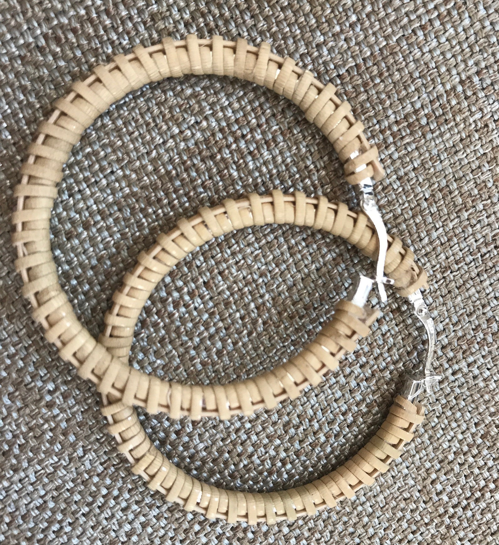 Nantucket Inspired Hoops Natural and Black Staves and - Etsy