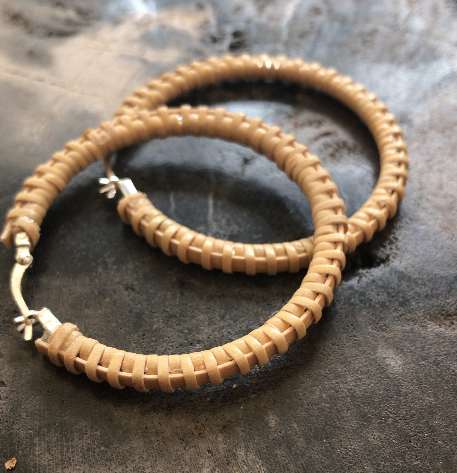 Nantucket Inspired Hoops Natural and Black Staves and Natural Cane - Etsy