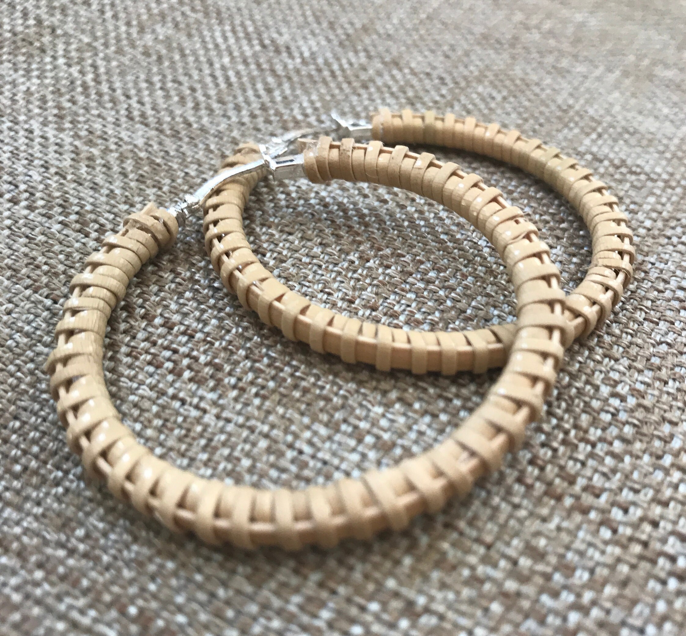 Nantucket Inspired Hoops Natural and Black Staves and Natural Cane - Etsy
