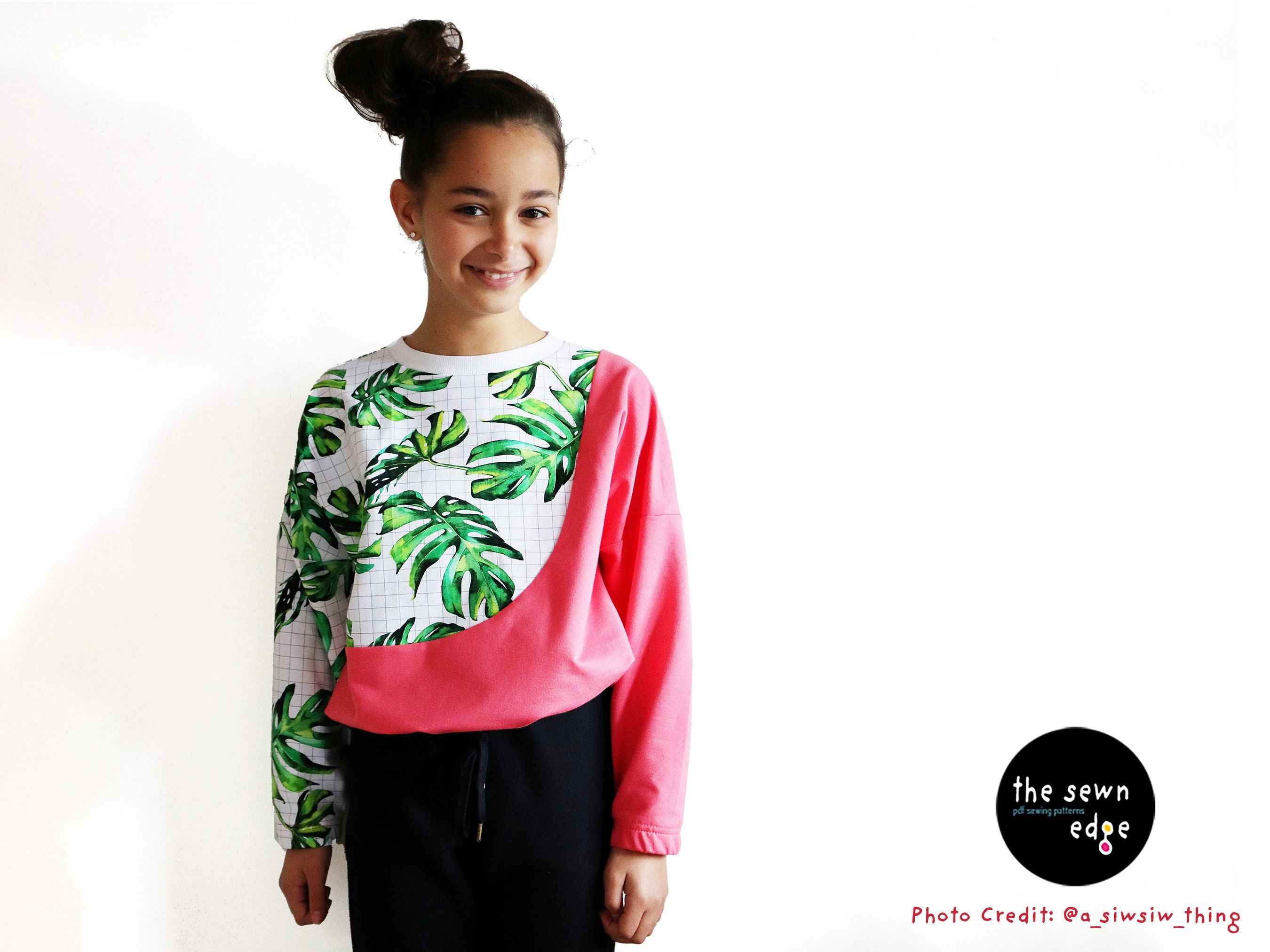 Bounce Sweatshirt PDF Sewing Pattern - Kids Sweatshirt Sewing Pattern ...