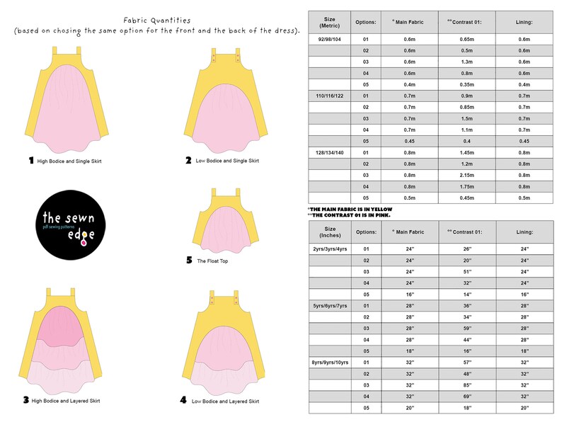 Float Dress & Top PDF Sewing Pattern Girls Dress Sewing - Etsy