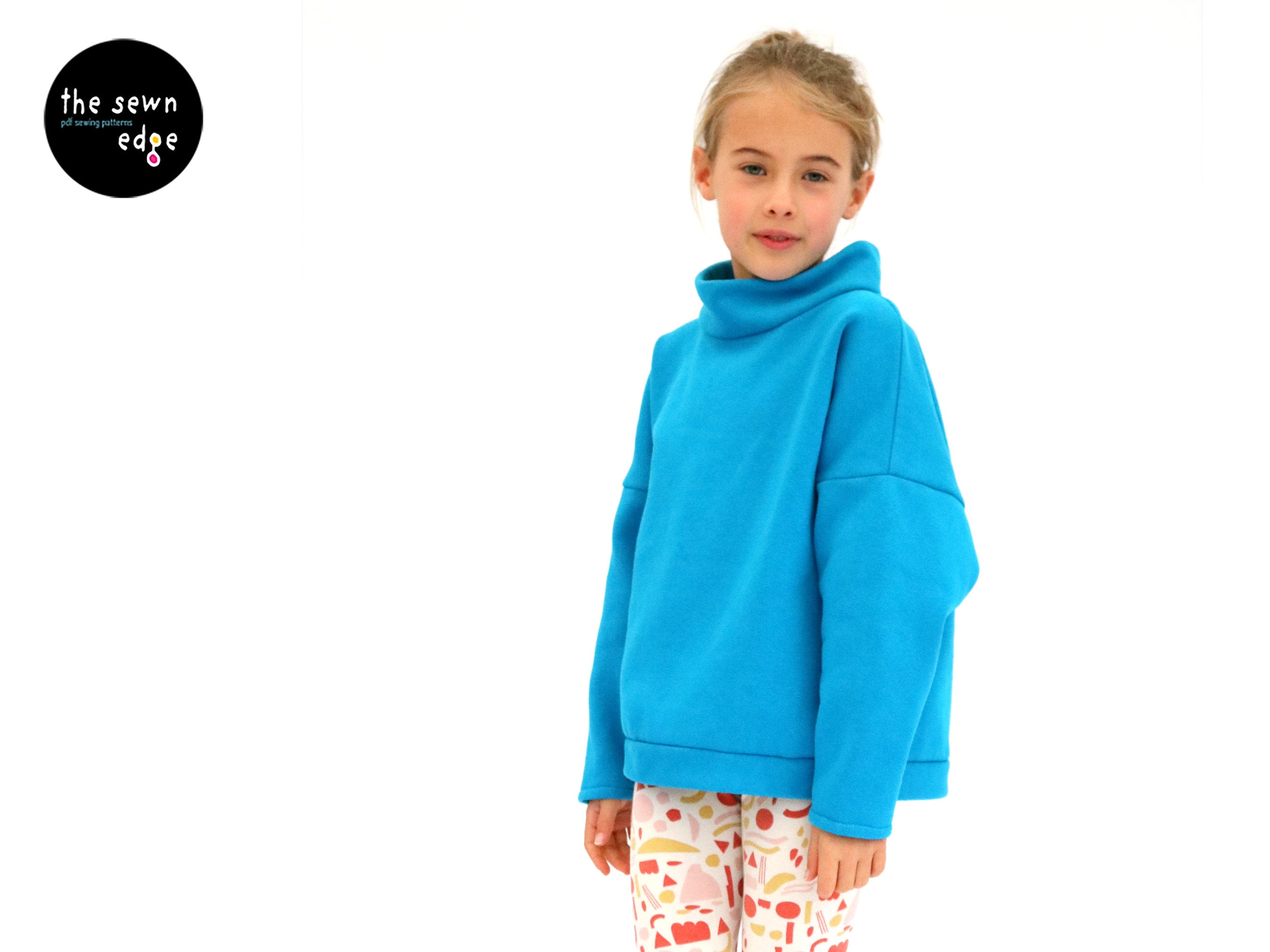Bounce Sweatshirt PDF Sewing Pattern - Kids Sweatshirt Sewing Pattern ...
