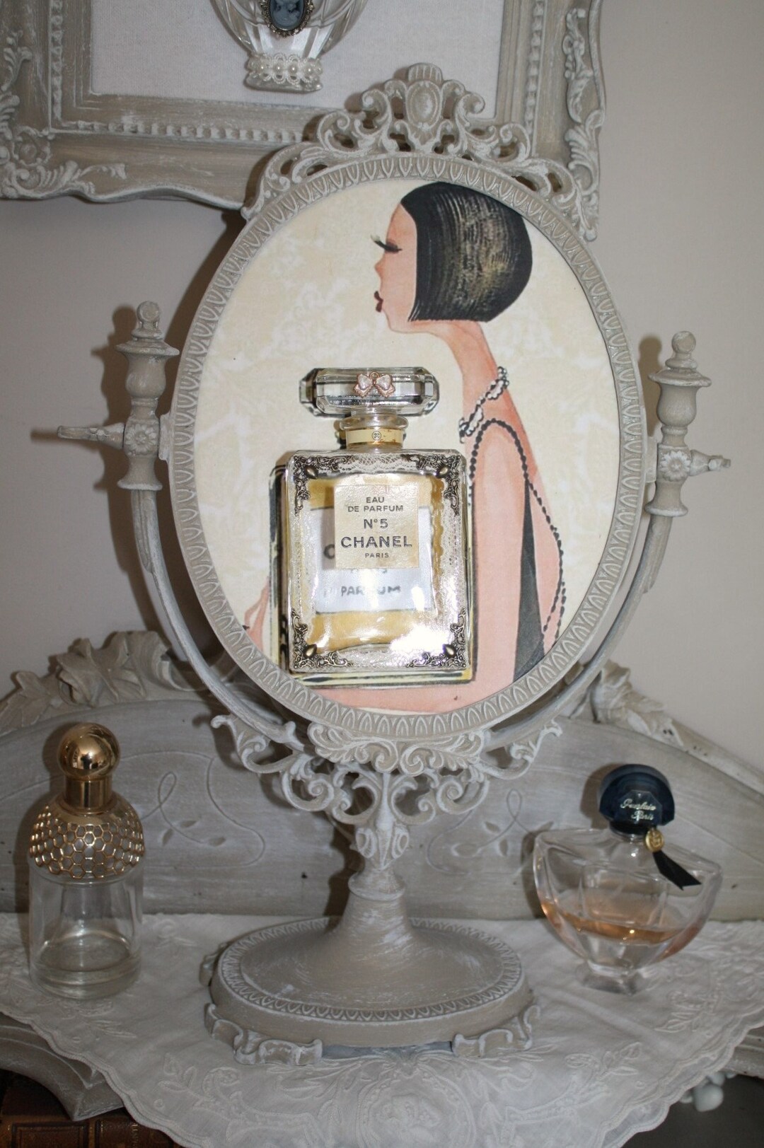 Psyche Revisited, Perfume Theme Frame, Shabby Decoration - Etsy