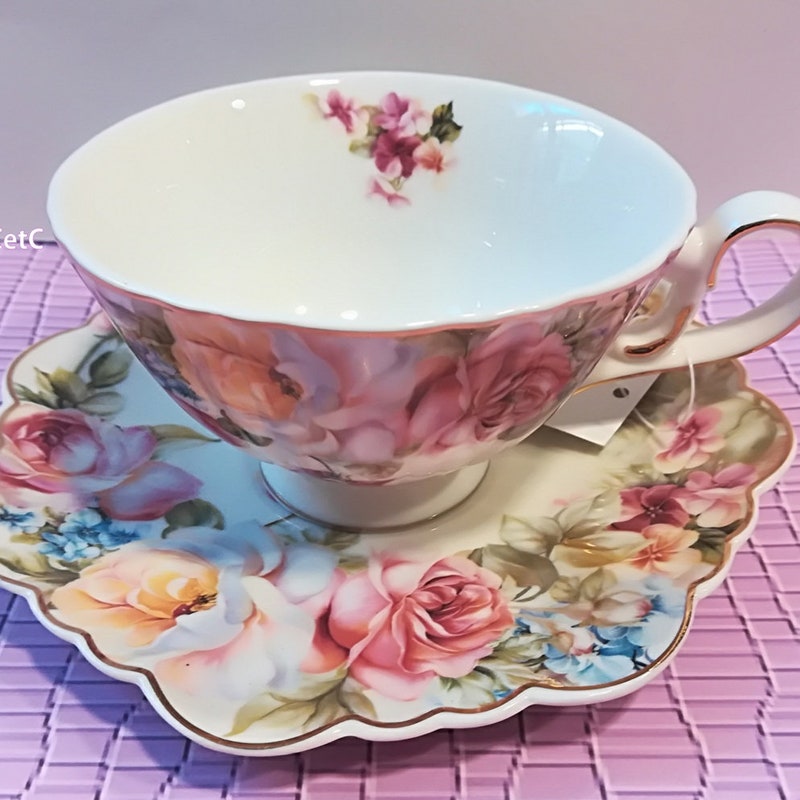 Porcelain Tea Cup - Etsy