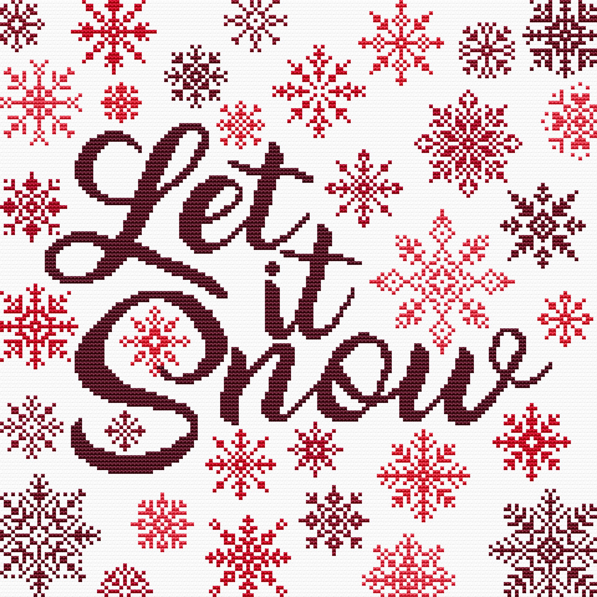 Let it snow cross stitch pattern PDF Winter cross stitch | Etsy