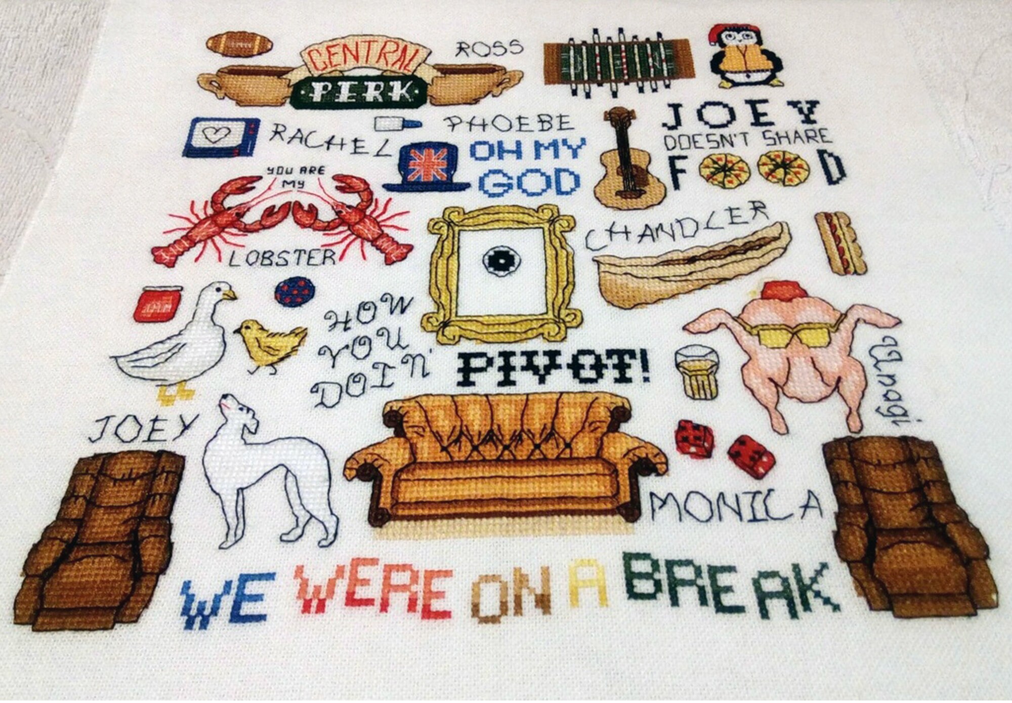 Friends TV show cross stitch kit Modern counted cross stitch | Etsy