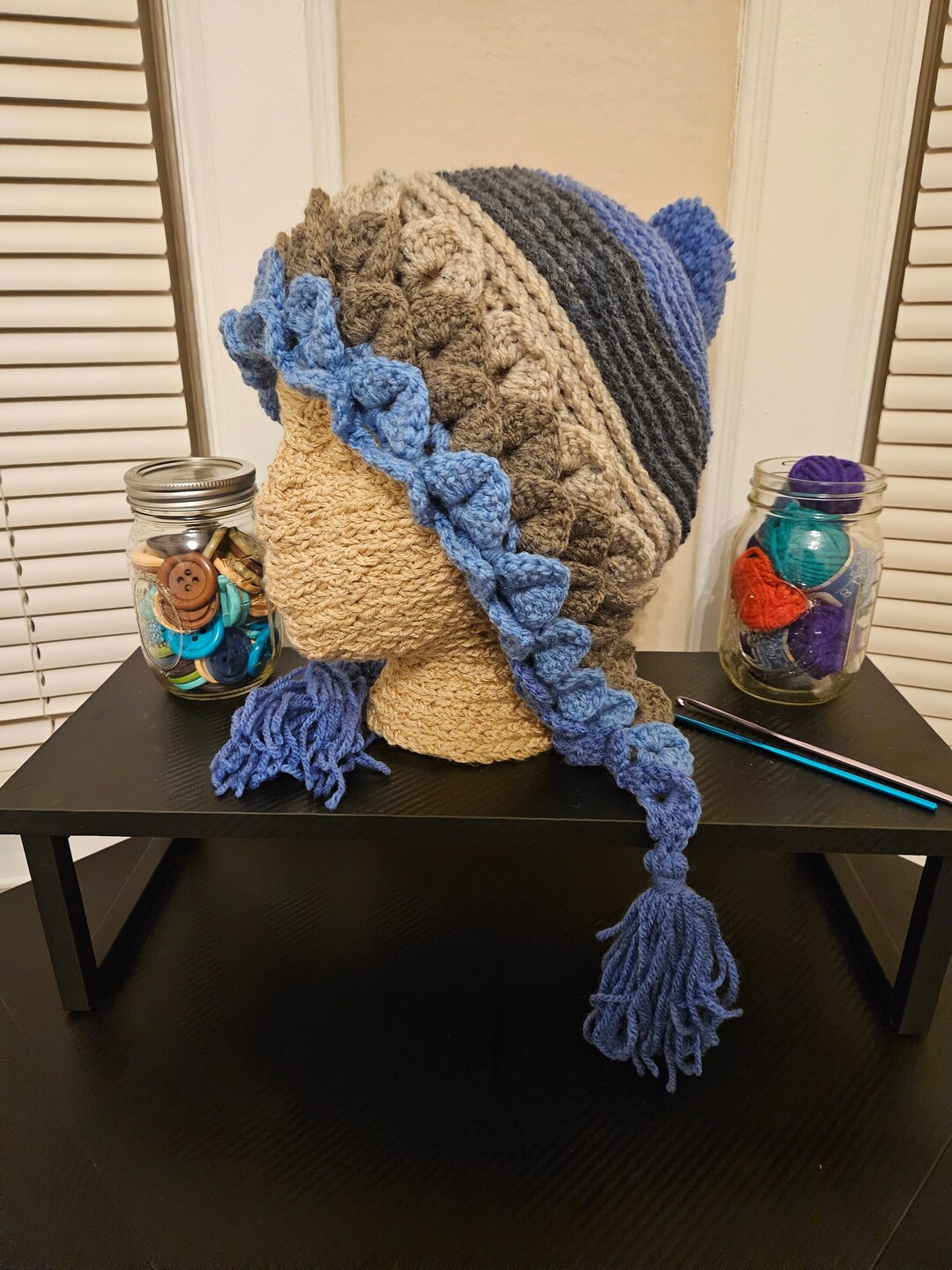 Blueberry Cobbler Crocodile Stitch Hat - Women's Fashion Winter Hat ...