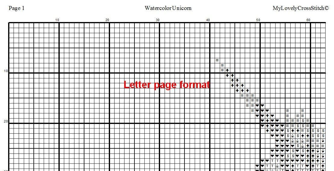 Cross Stitch Unicorn Pdf Pattern Watercolor Animals Counted | Etsy