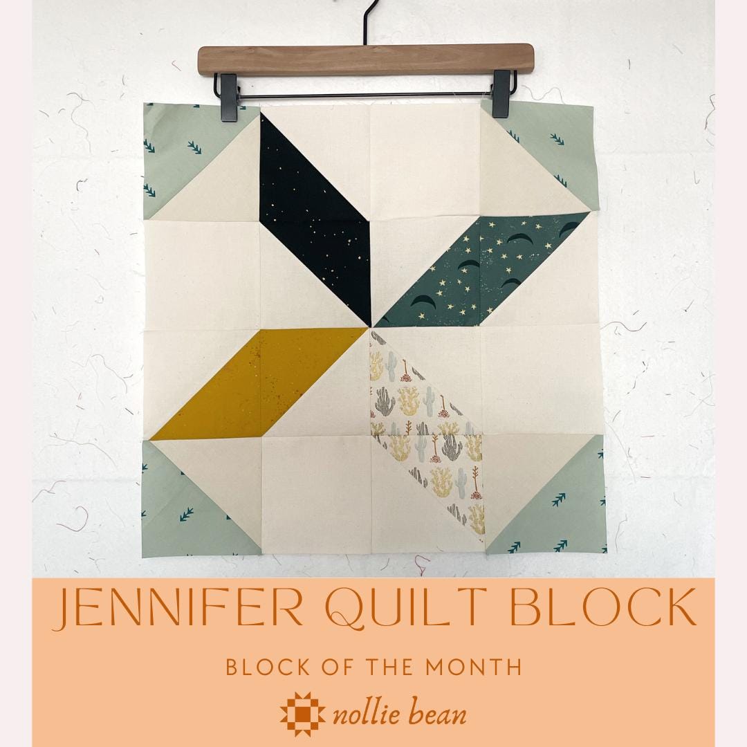 Jennifer Quilt Block Pattern: Modern Block of the Month (PDF Download ...