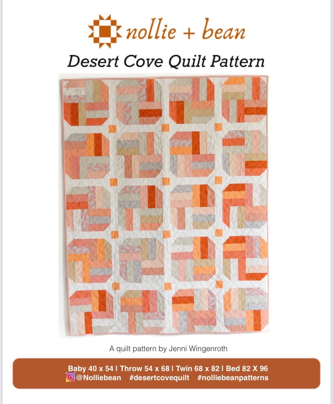 Desert Cove Quilt Pattern | A Modern Quilt Pattern by Nollie Bean - Etsy
