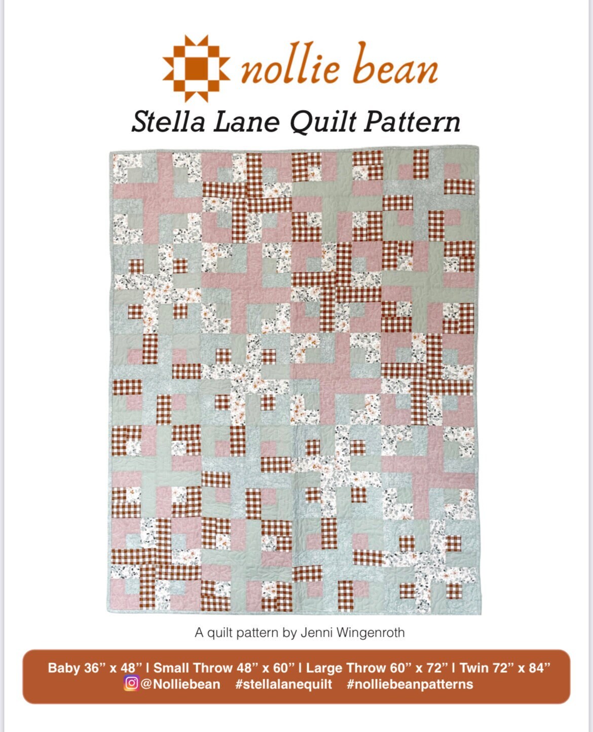 Stella Lane Quilt Pattern A Modern Quilt Pattern by Nollie Bean - Etsy