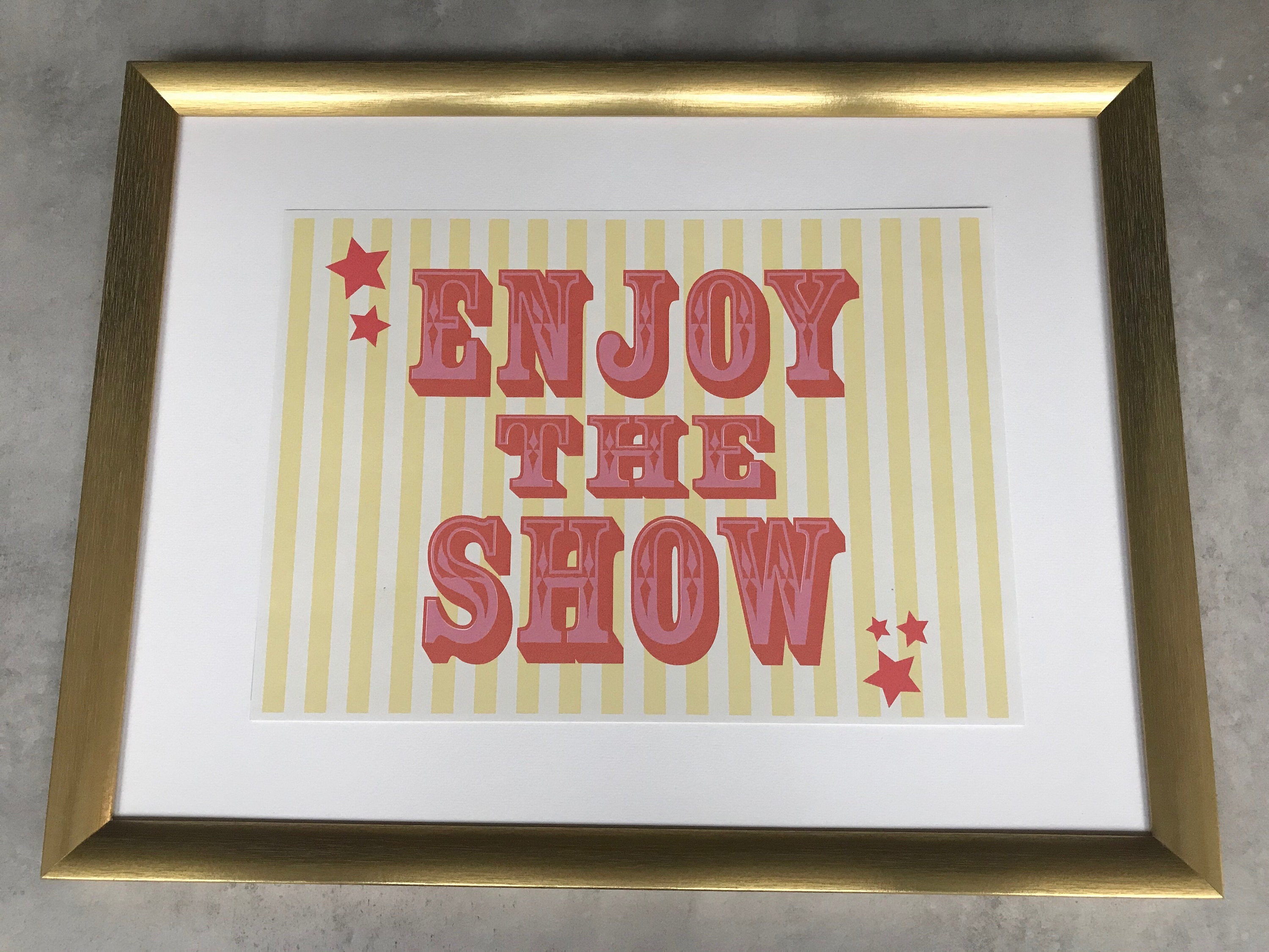 Enjoy the show - Circus typography print - Etsy.de