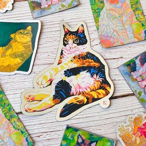 Posca Cat Large Fridge Magnet / Colorful Magnet / Cat Magnet - Etsy
