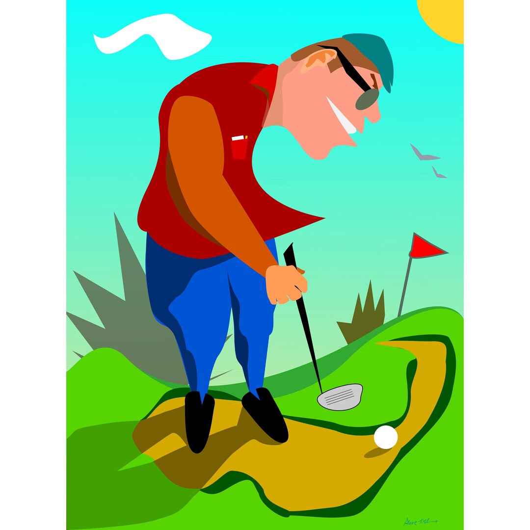 Wedgie Golf Sand Trap Printable Digital Download Wall Art Putt Birdie ...