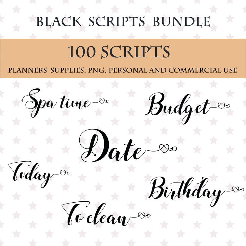 Mega Stickers Bundle Bundle of Bullet Journal Scripts for - Etsy