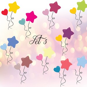 Bright Party Balloons Cliparts, Party Clipart, Balloon Vectors, Cute ...