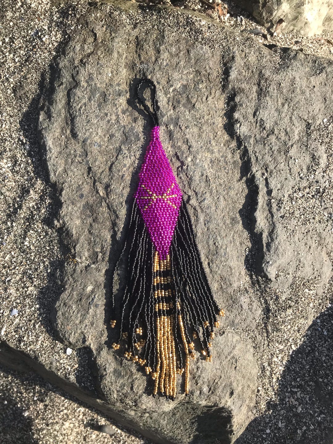 Hot Pink Fireweed Inspired Glass Beaded Disco Ornament - Etsy