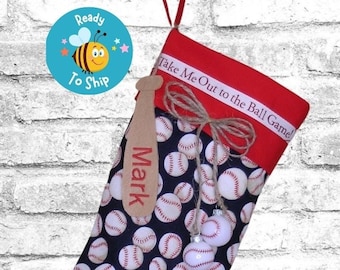 Baseball Stocking Personalized - Etsy