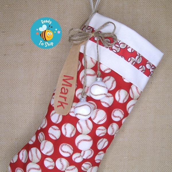Baseball Christmas Stockings - Etsy