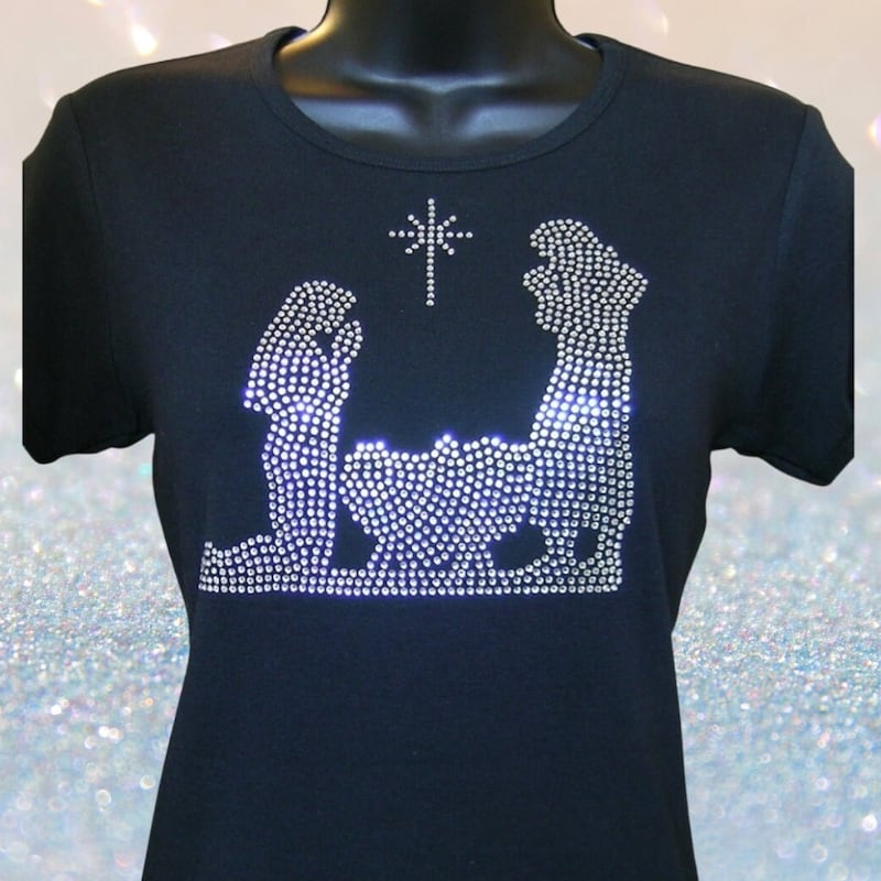 Rhinestone Tshirt - Etsy
