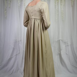 Regency Day Dress With Long Sleeve, Custom Sized and Made to Order - Etsy